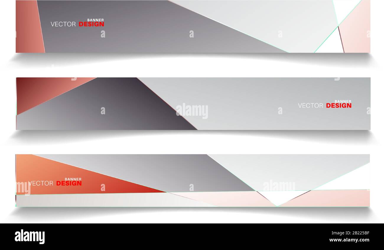 A set of modern vector banners with a rectangular design background ...