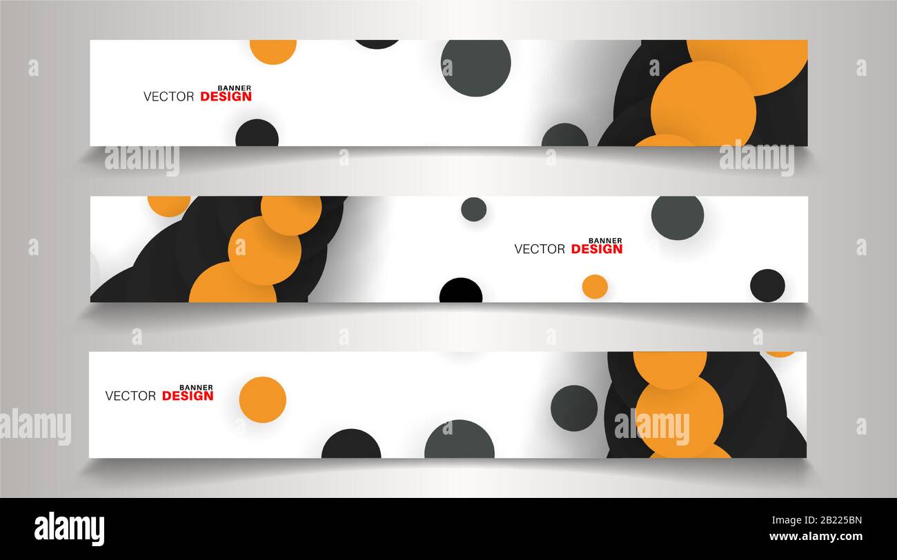 A set of modern vector banners with a rectangular design background ...