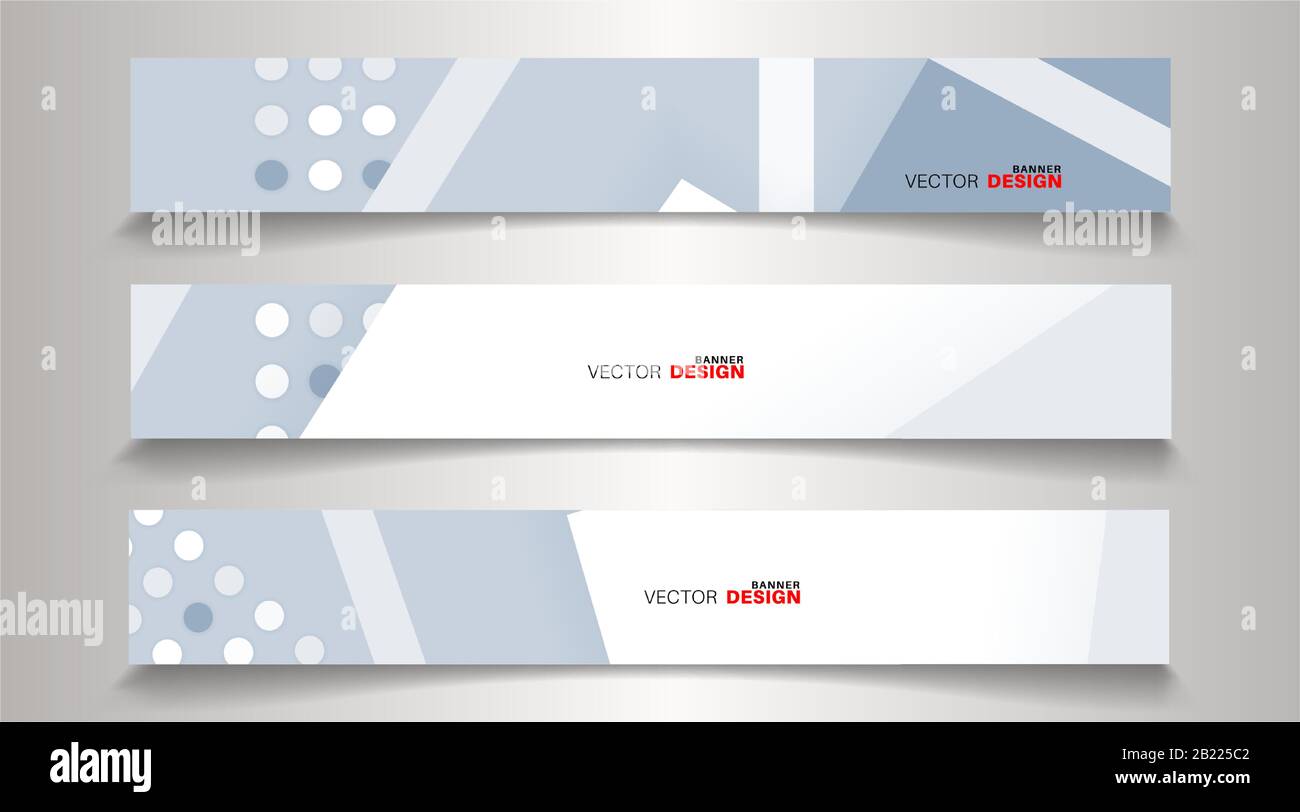 A set of modern vector banners with a rectangular design background ...