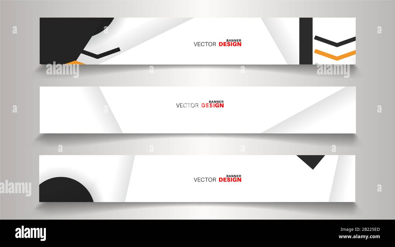 A set of modern vector banners with a rectangular design background ...