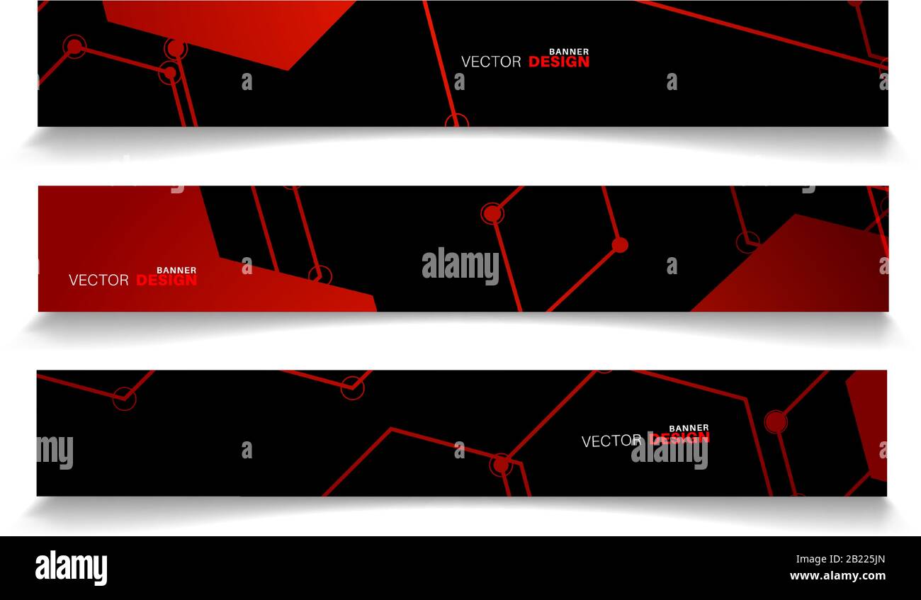 A set of modern vector banners with a rectangular design background ...