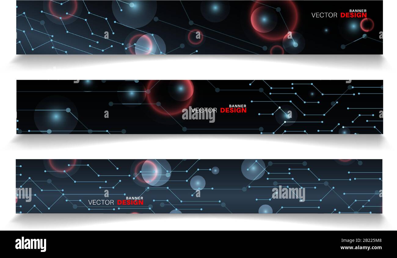 A set of modern vector banners with a rectangular design background ...
