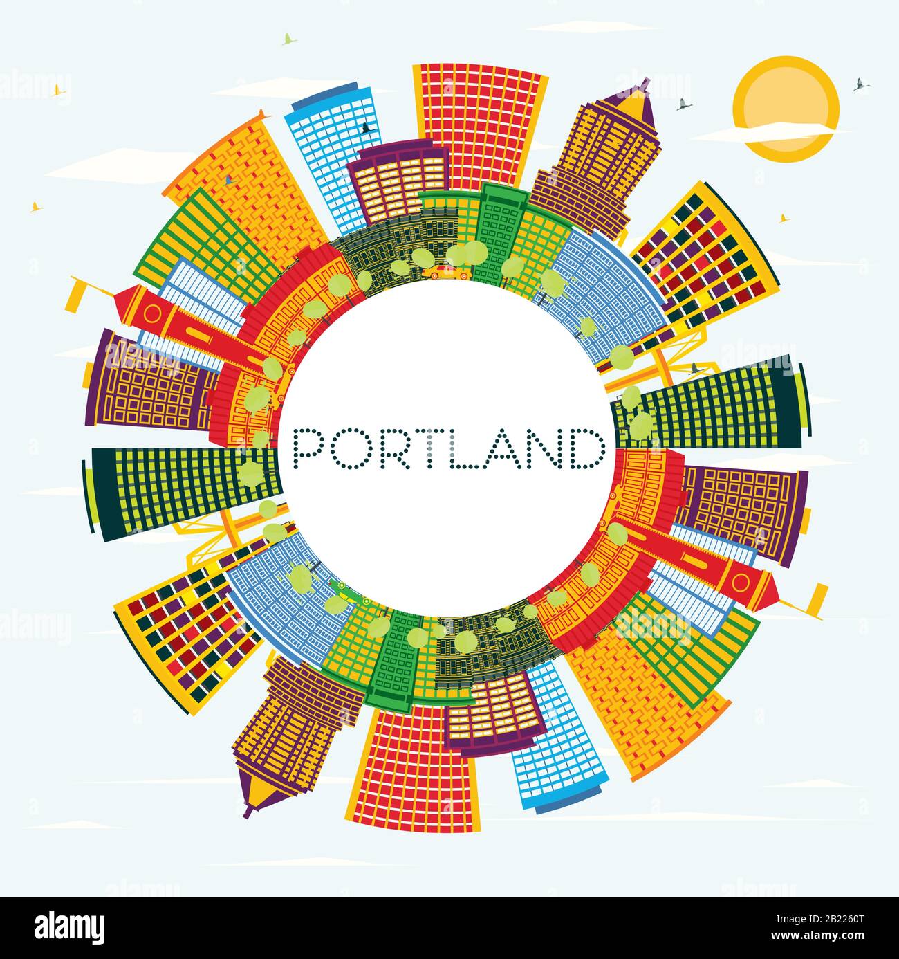 Portland oregon, portland building Stock Vector Images - Alamy