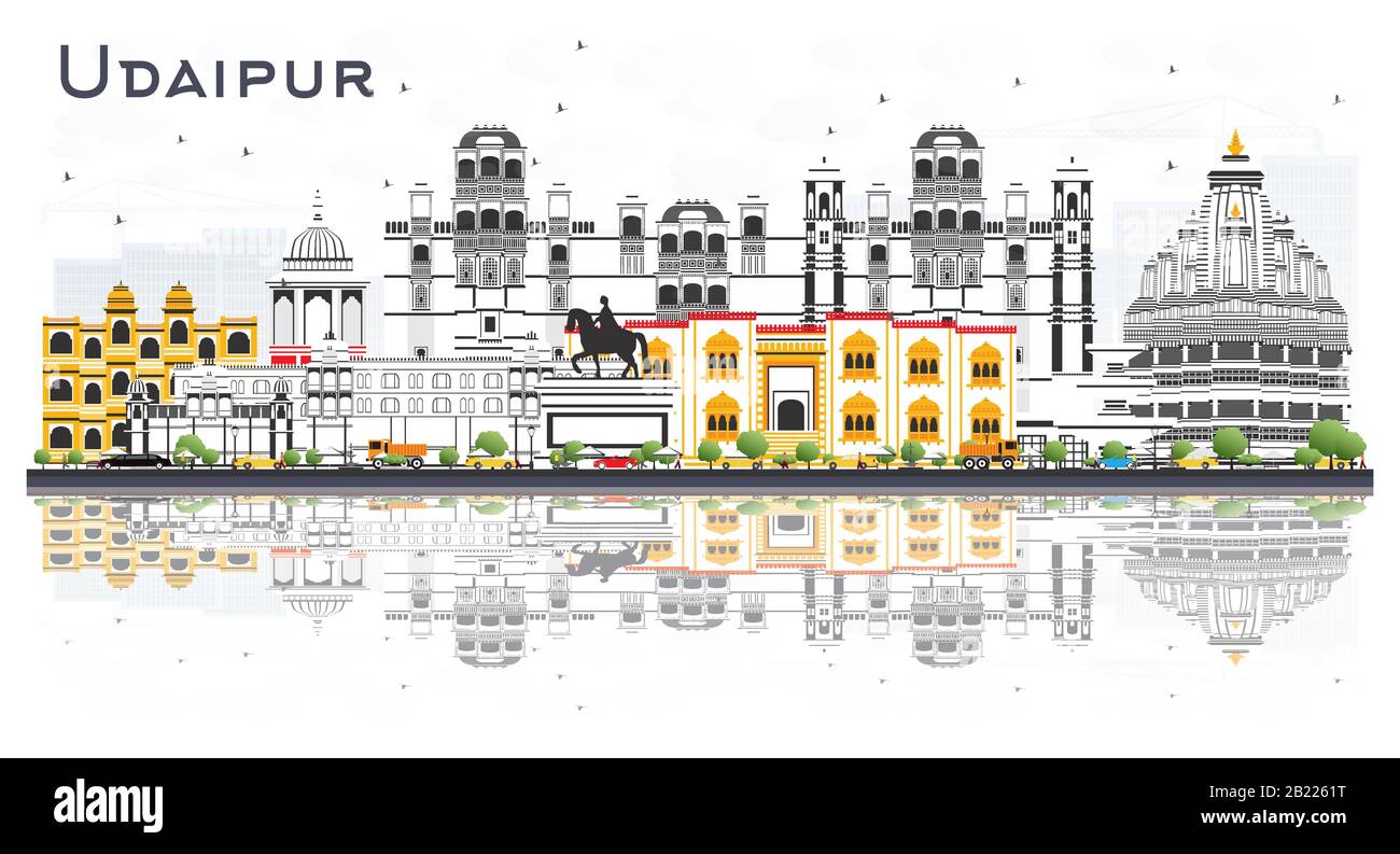 Landscape udaipur Stock Vector Images - Alamy