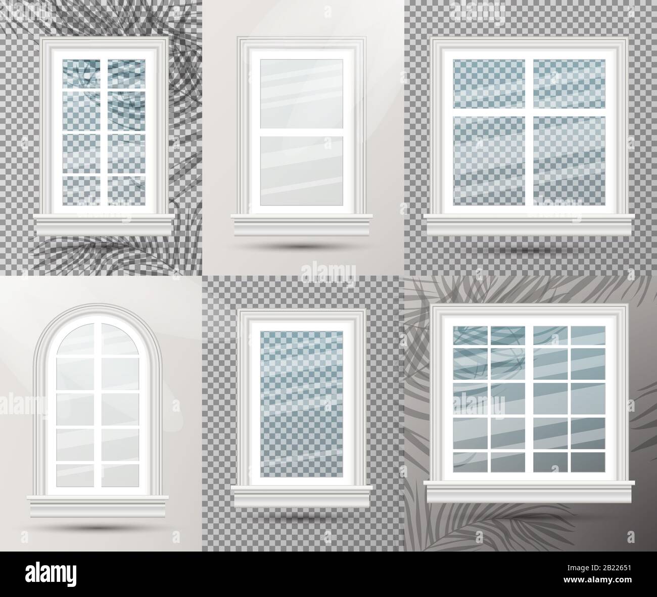 Modern glass windows Stock Vector Images - Alamy