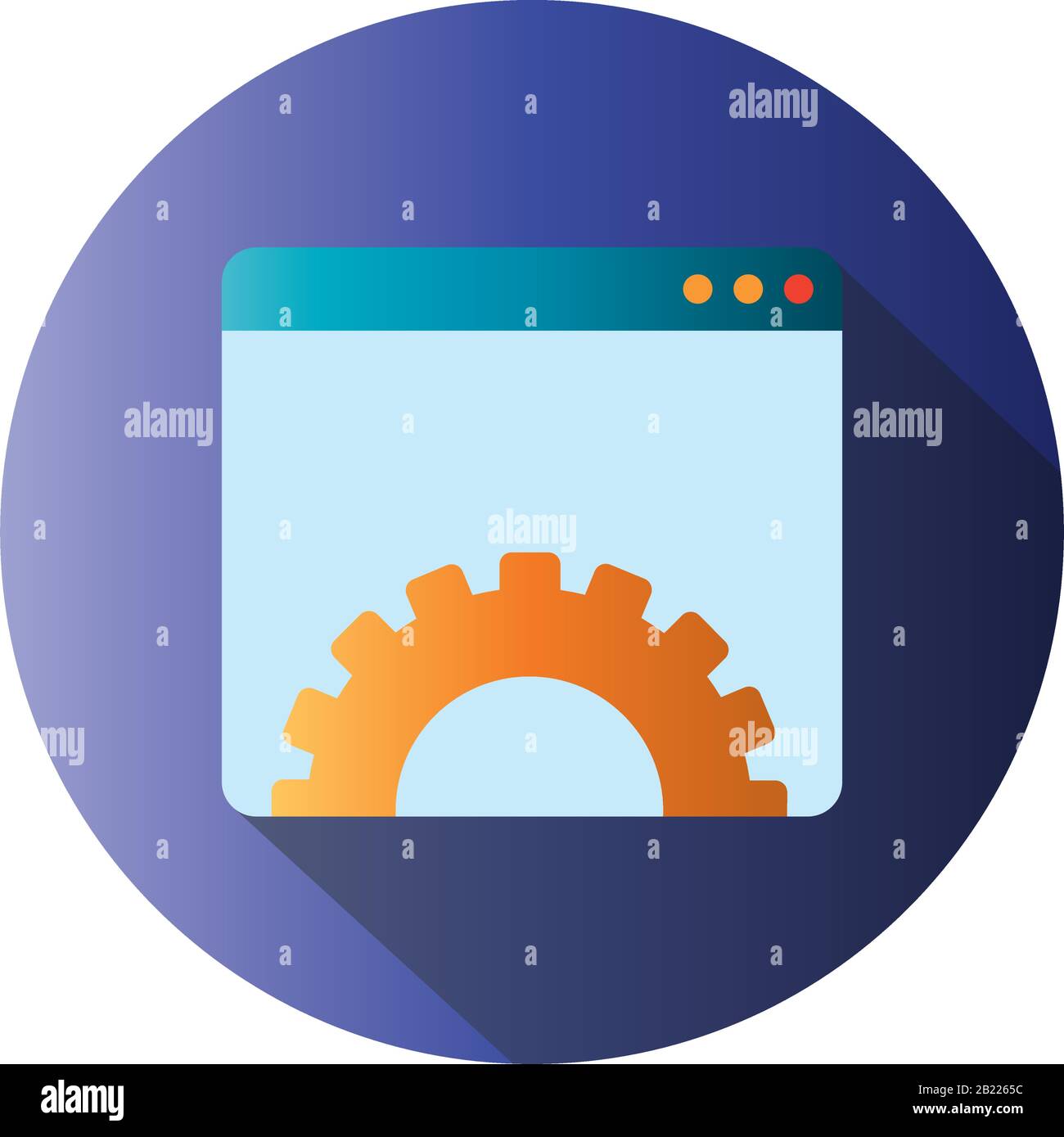 Website page block gradient style icon design, Technology internet media layout development and ...