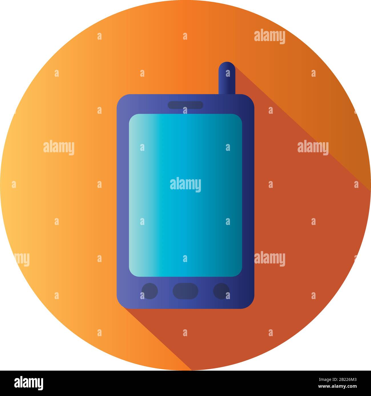 Smartphone block gradient style icon design, Cellphone mobile digital ...