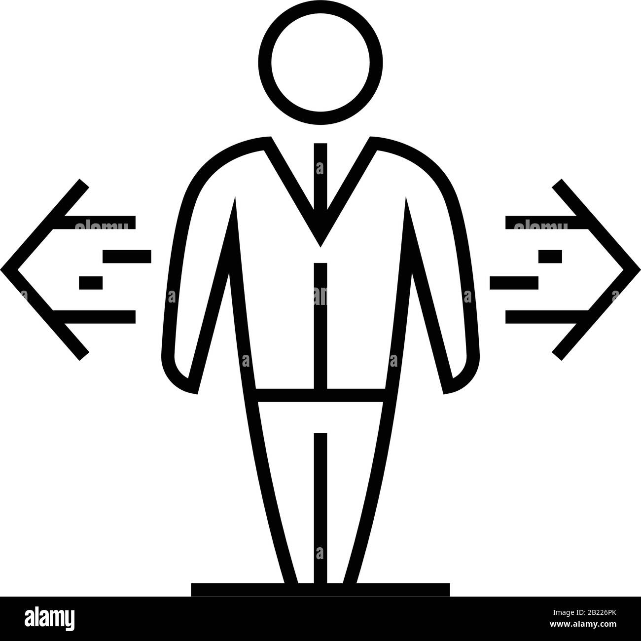 Opportunity line icon, concept sign, outline vector illustration ...