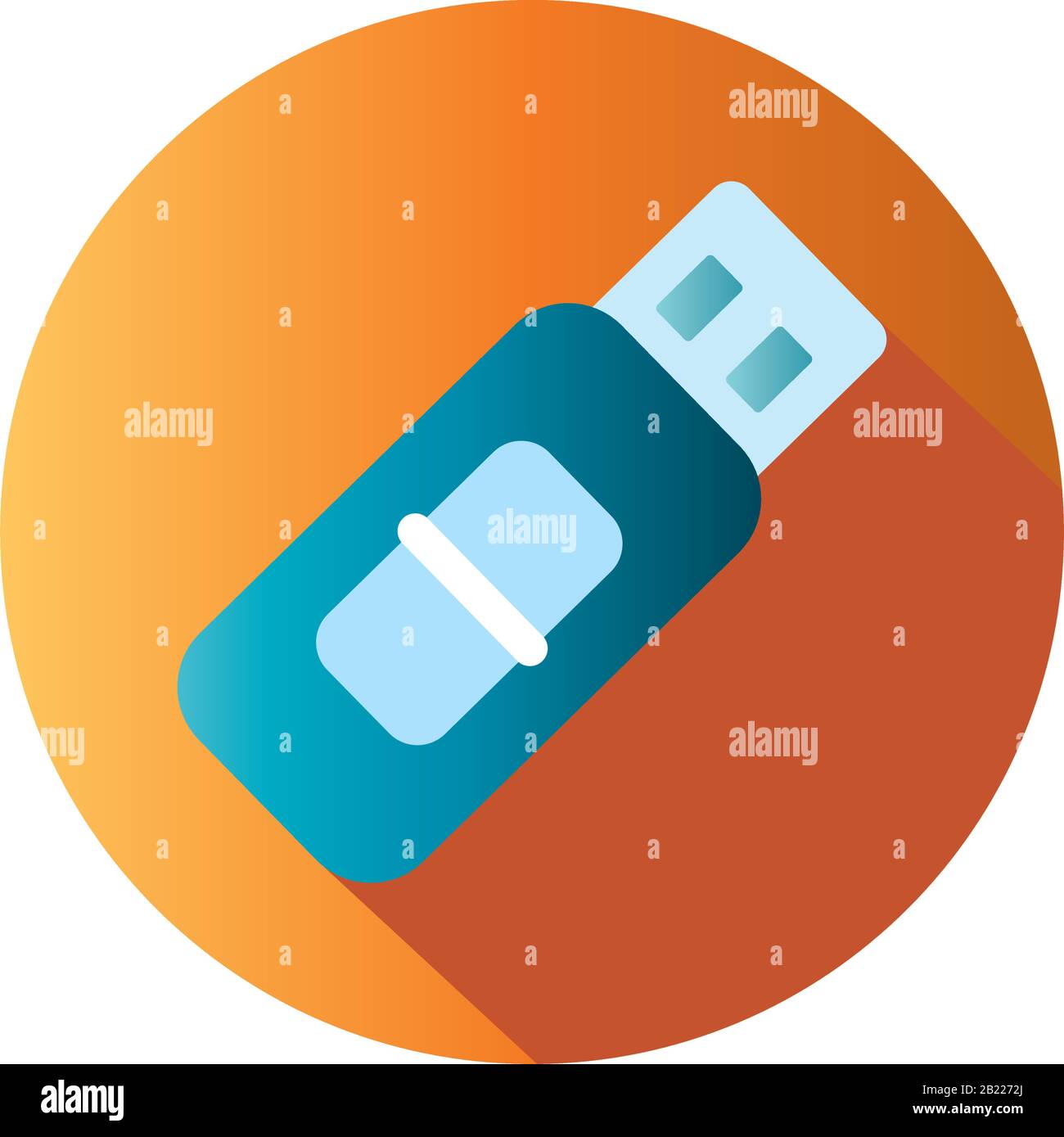 Usb block gradient style icon design, Technology equipment hardware ...