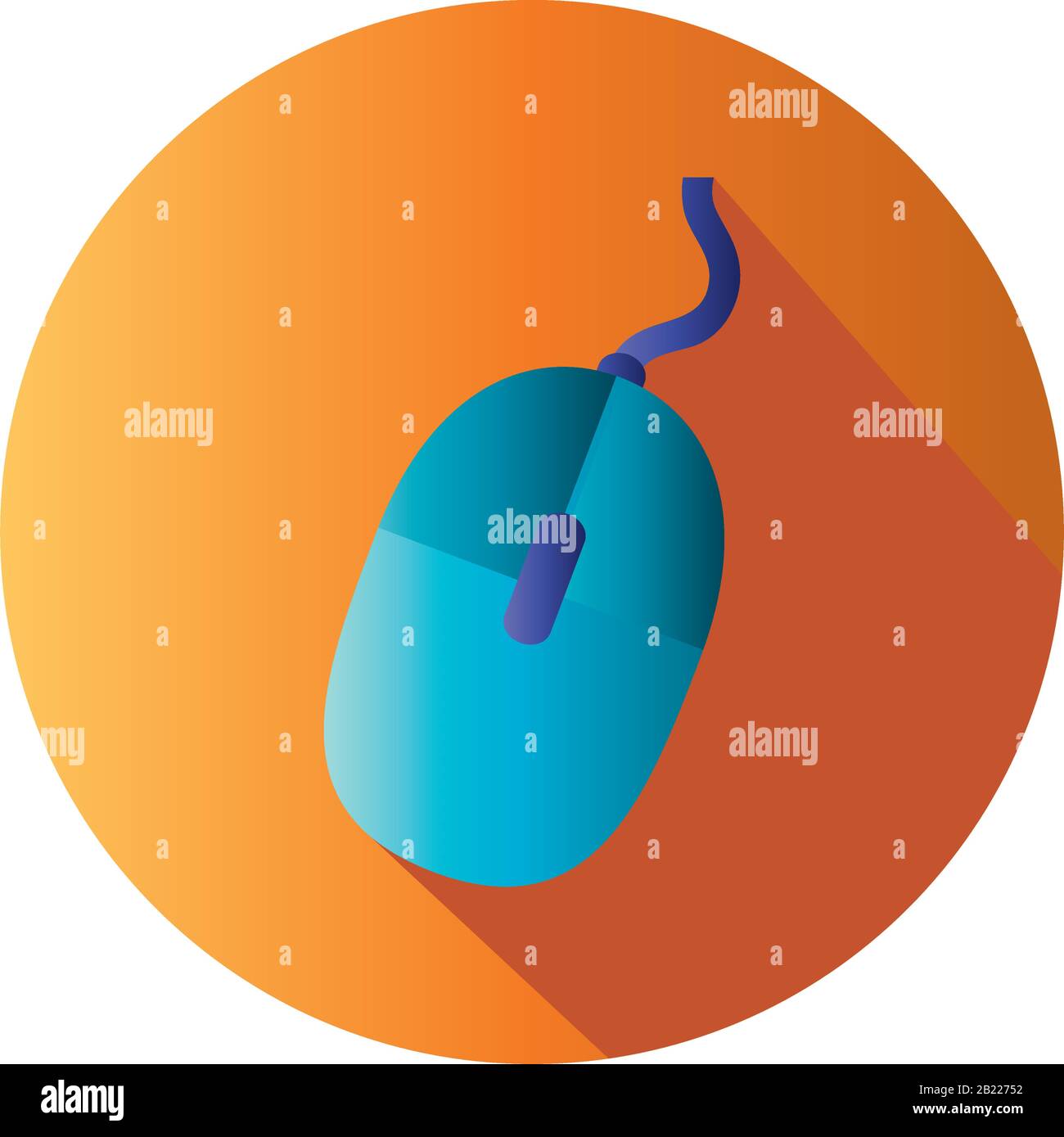 mouse block gradient style icon design, Digital technology communication social media internet ...