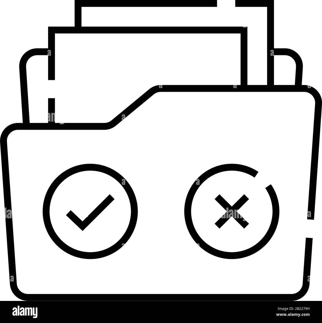 Needful folder line icon, concept sign, outline vector illustration ... Needful folder line icon, concept sign, outline vector illustration ...