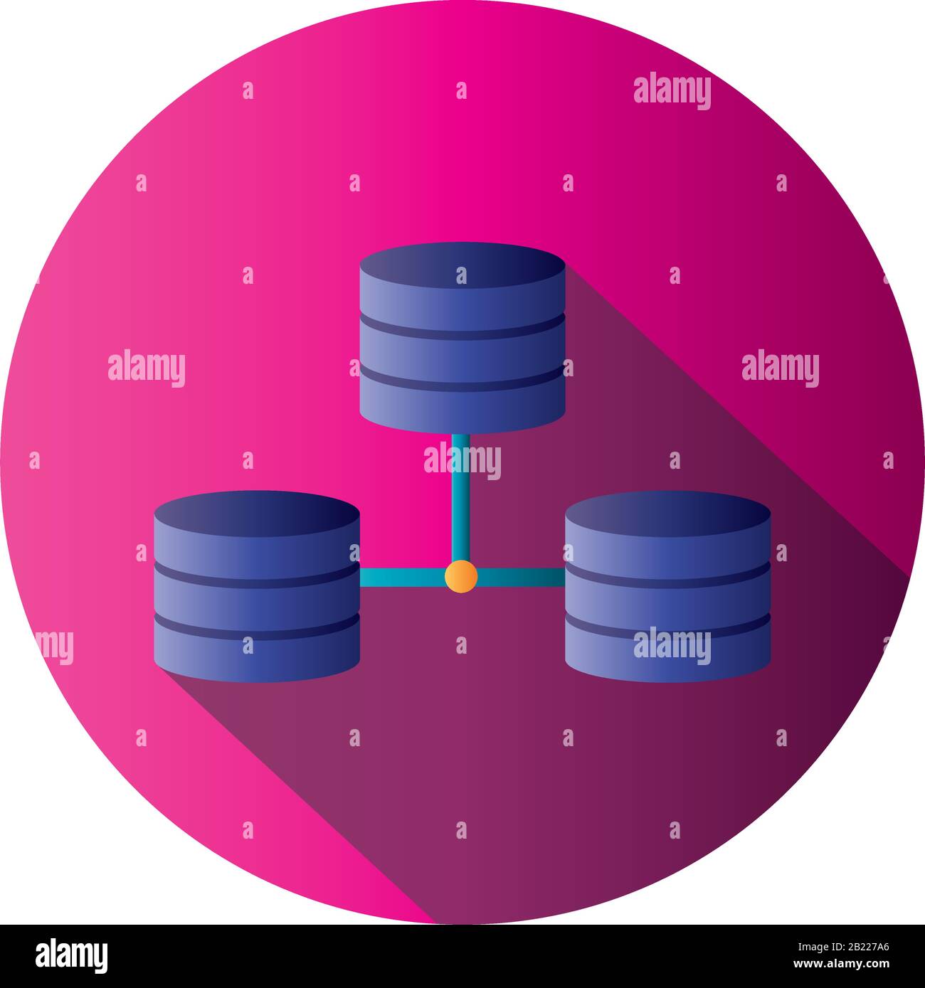 Web hosting block gradient style icon design, Data center base security system hardware ...