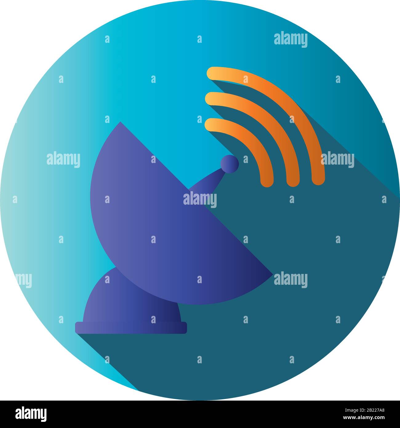 Antenna block gradient style icon design, Signal broadcast internet technology wireless radio ...