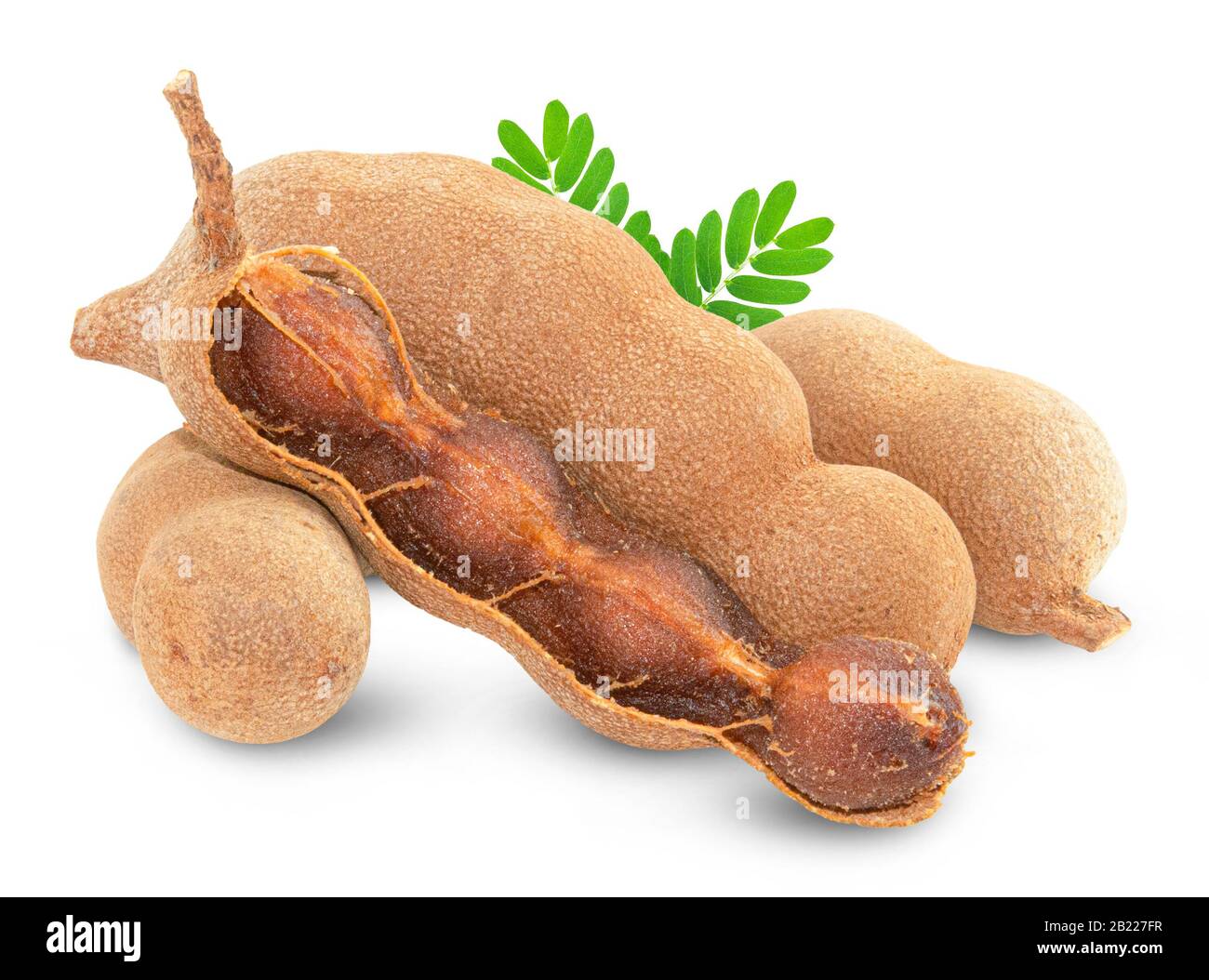 Sweet tamarind isolated on white background.This has clipping path ...