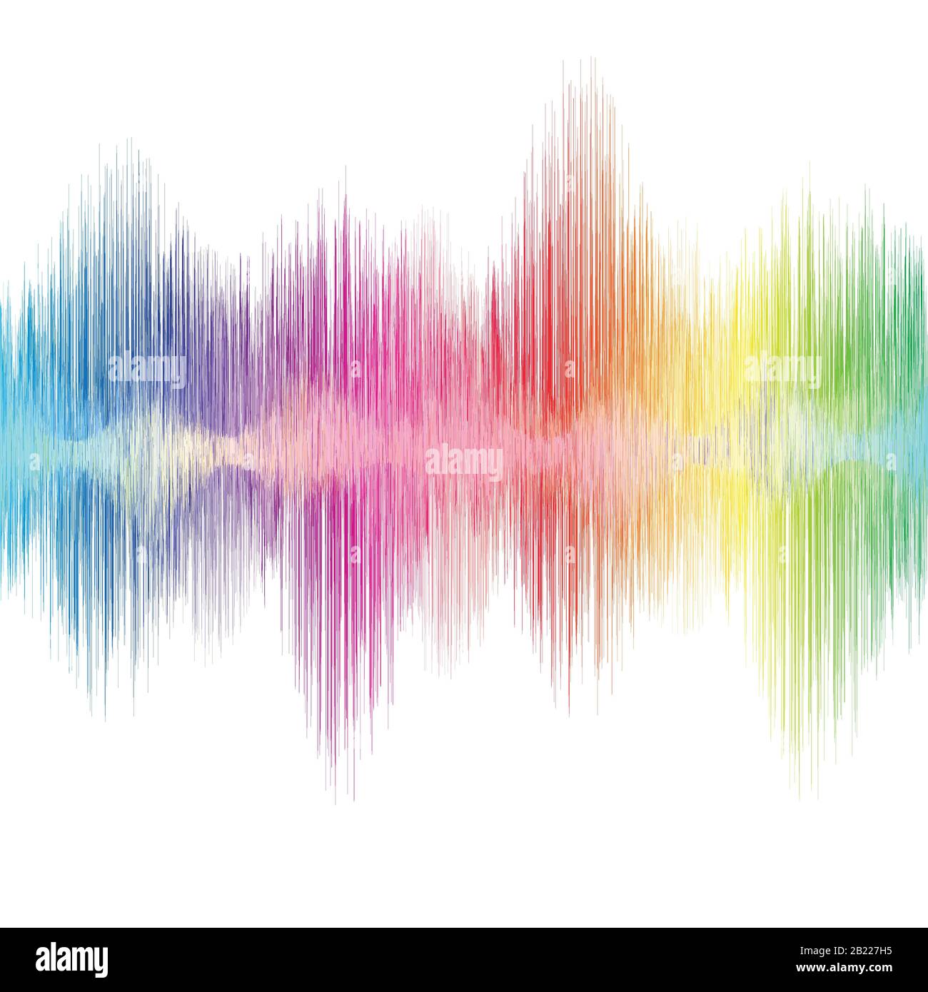 Beautiful audio spectrum on white background, stock vector Stock Vector ...