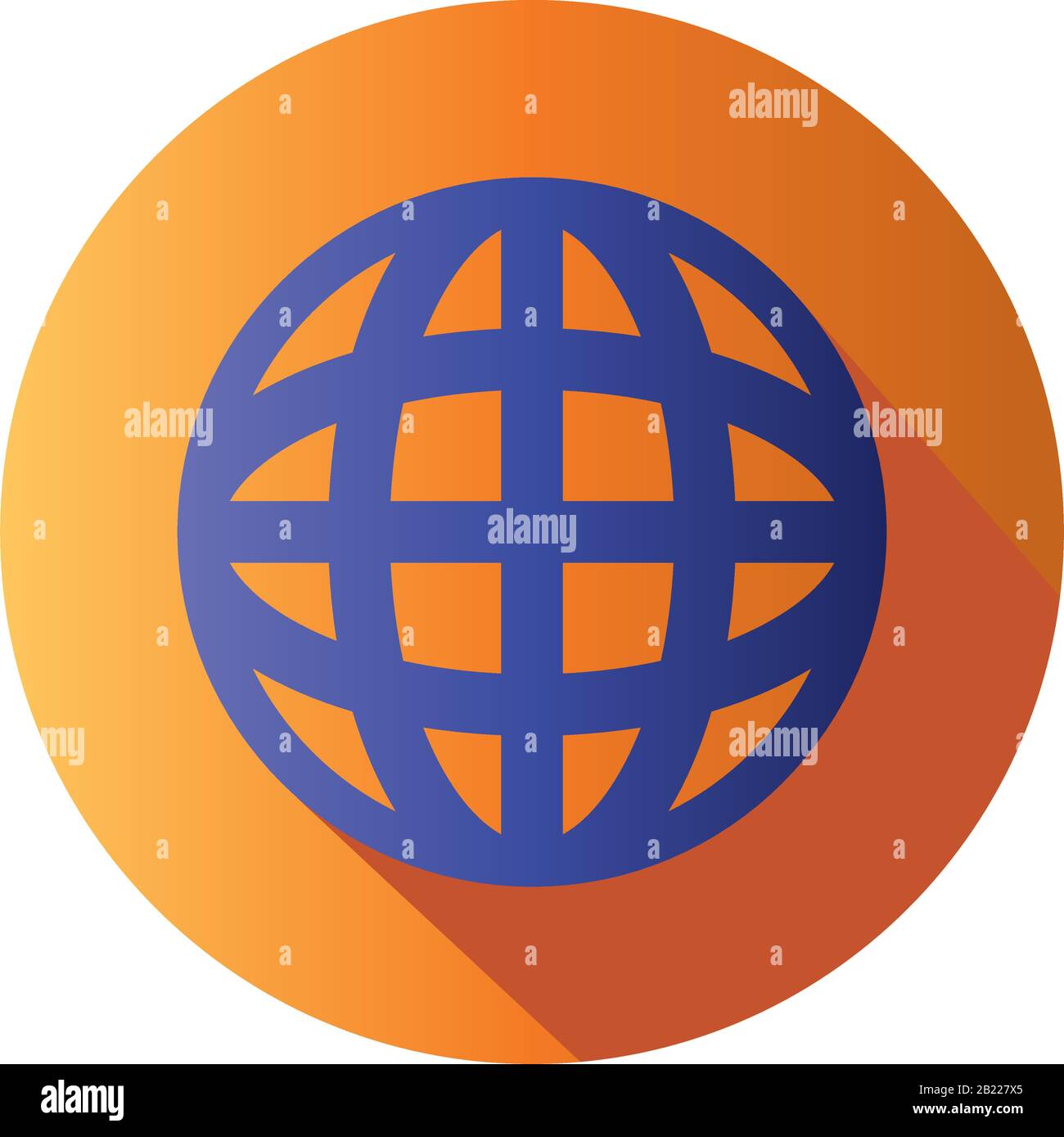 Global sphere block gradient style icon design, Communication internet connectivity web ...