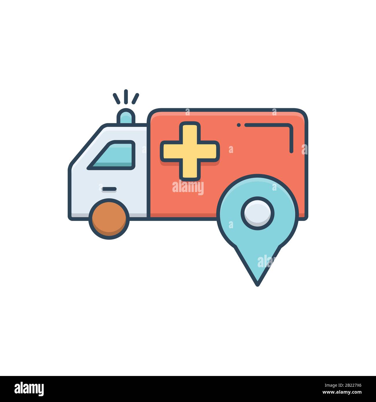 Ambulance location icon Stock Vector Image & Art - Alamy