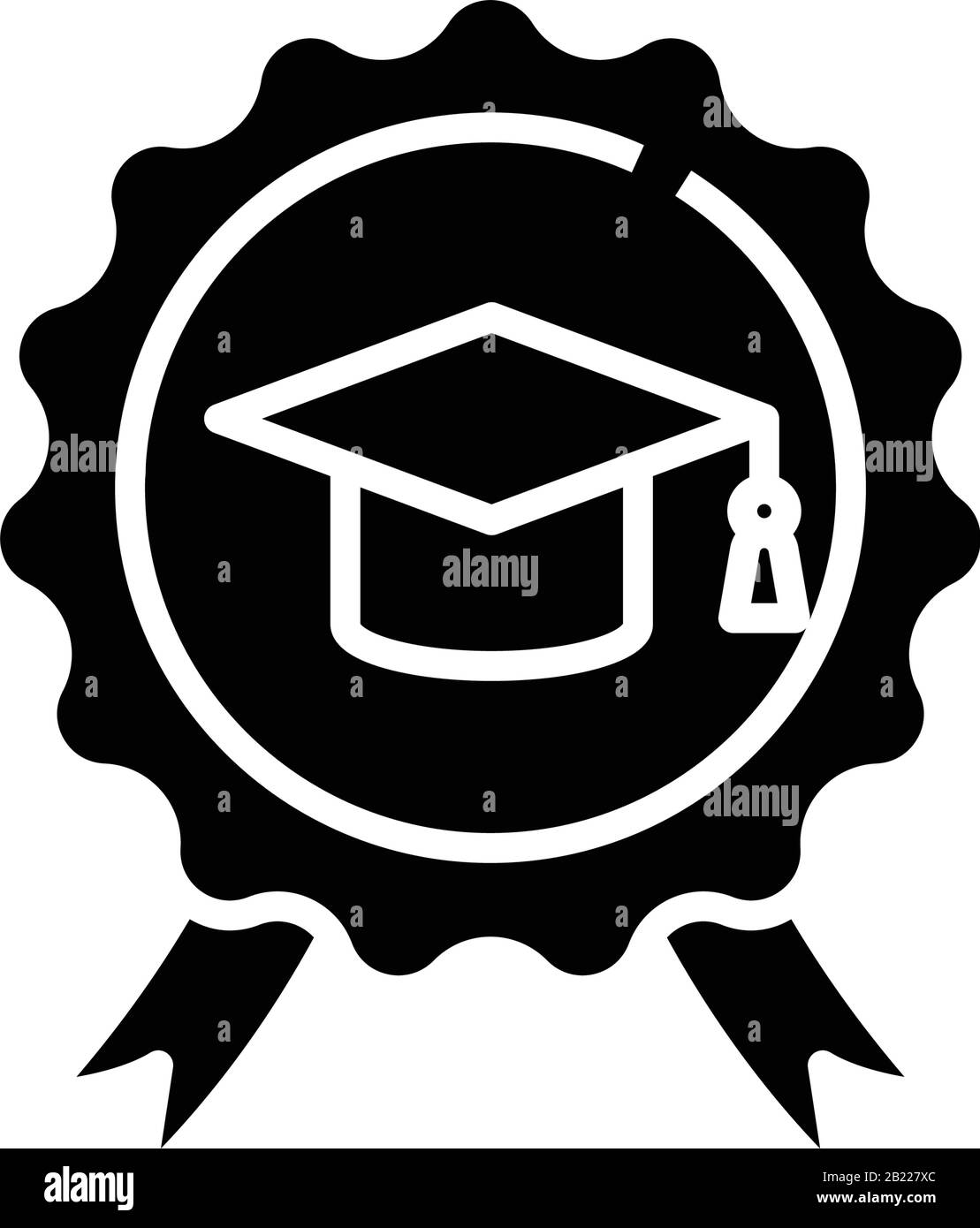 Education black icon, concept illustration, vector flat symbol, glyph ...