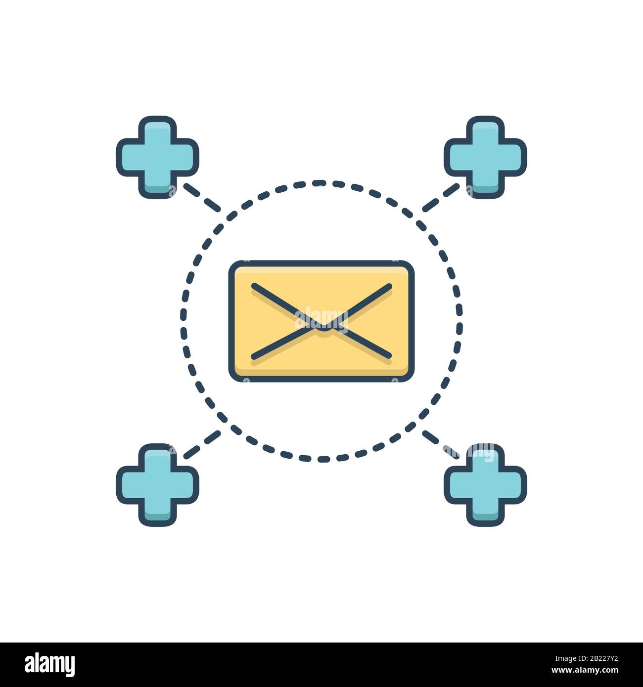 Medical mail icon Stock Vector Image & Art - Alamy
