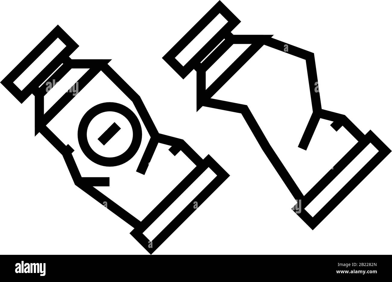 Oil tube paints line icon, concept sign, outline vector illustration ...