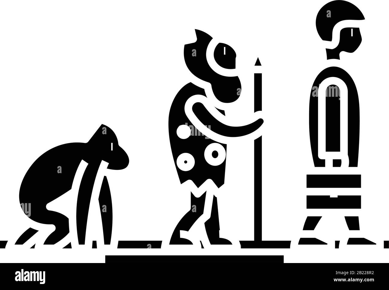 Educational progress black icon, concept illustration, vector flat ...