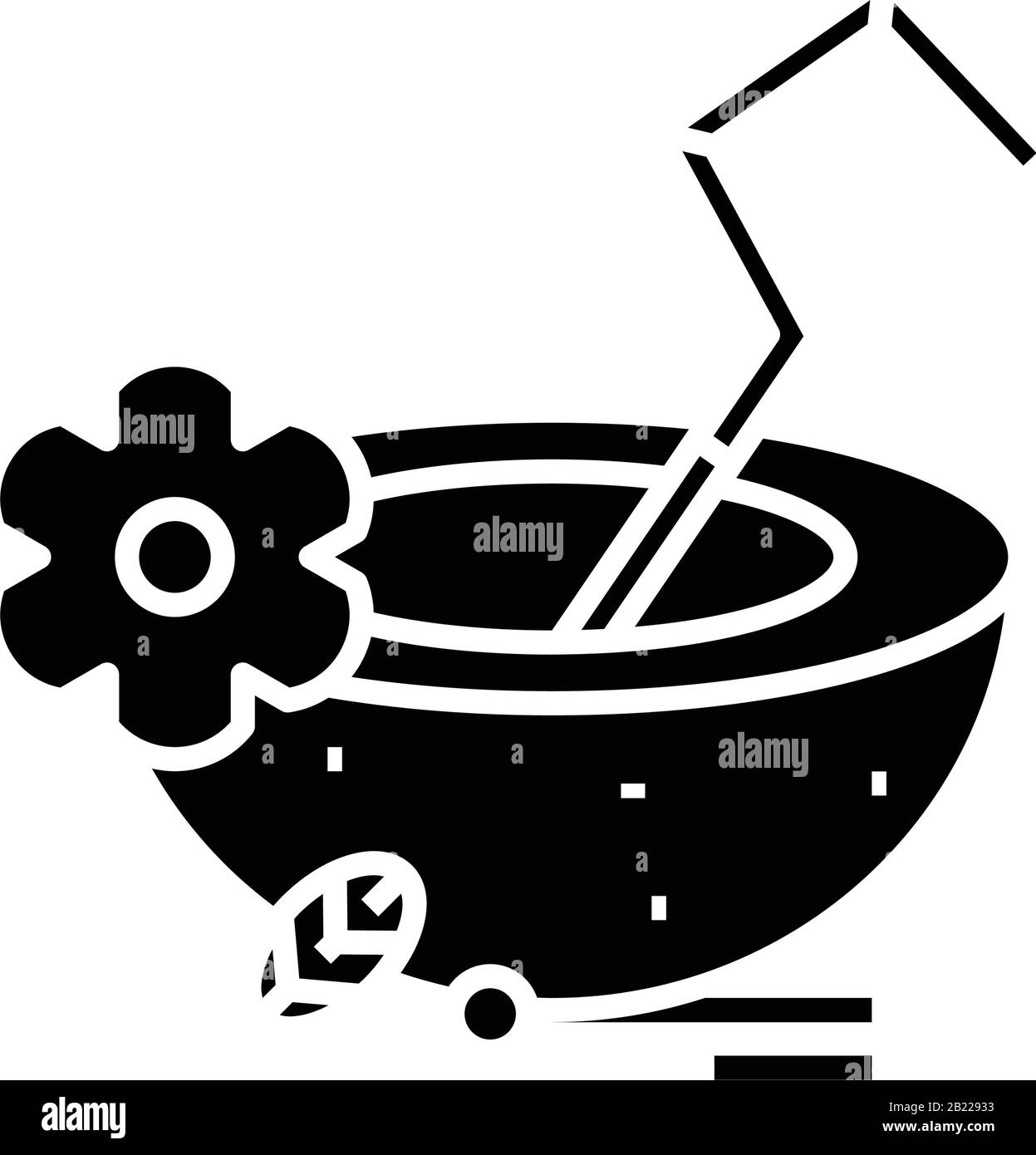 Exotic eat black icon, concept illustration, vector flat symbol, glyph ...
