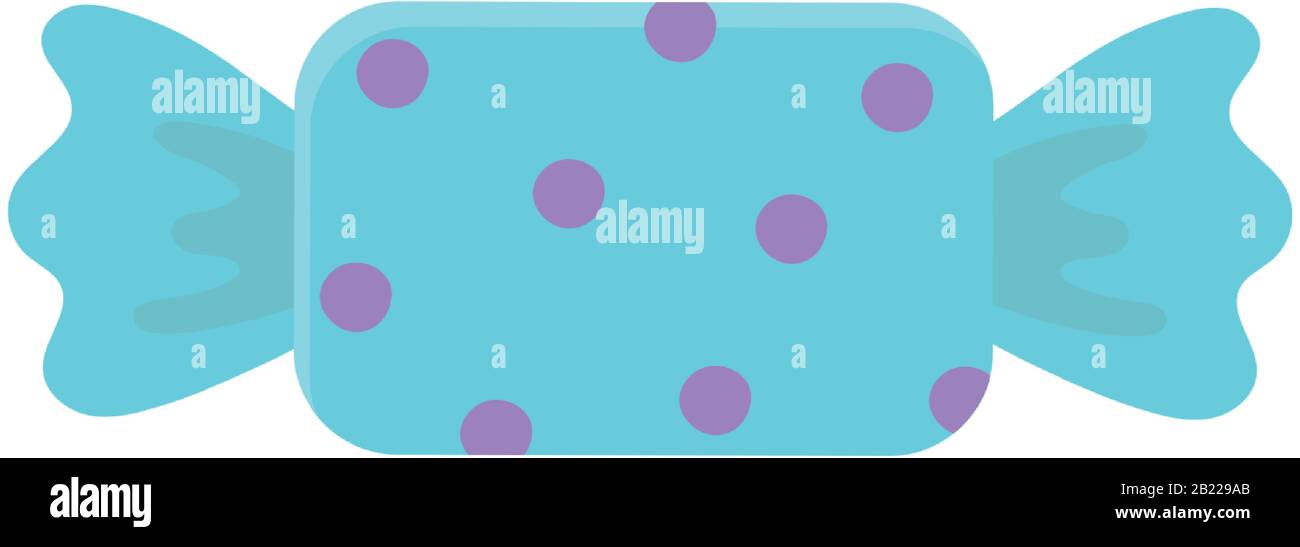 sweet wrapped candy icon design white background vector illustration ...