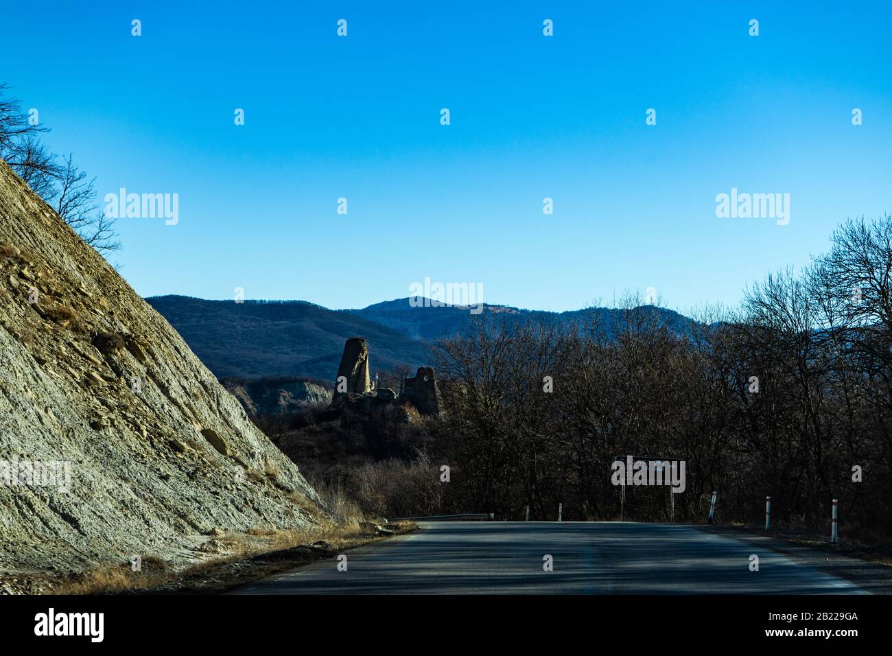 Ujarma castle and road to Gombori pass the way to Kakheti from Tbilisi ...
