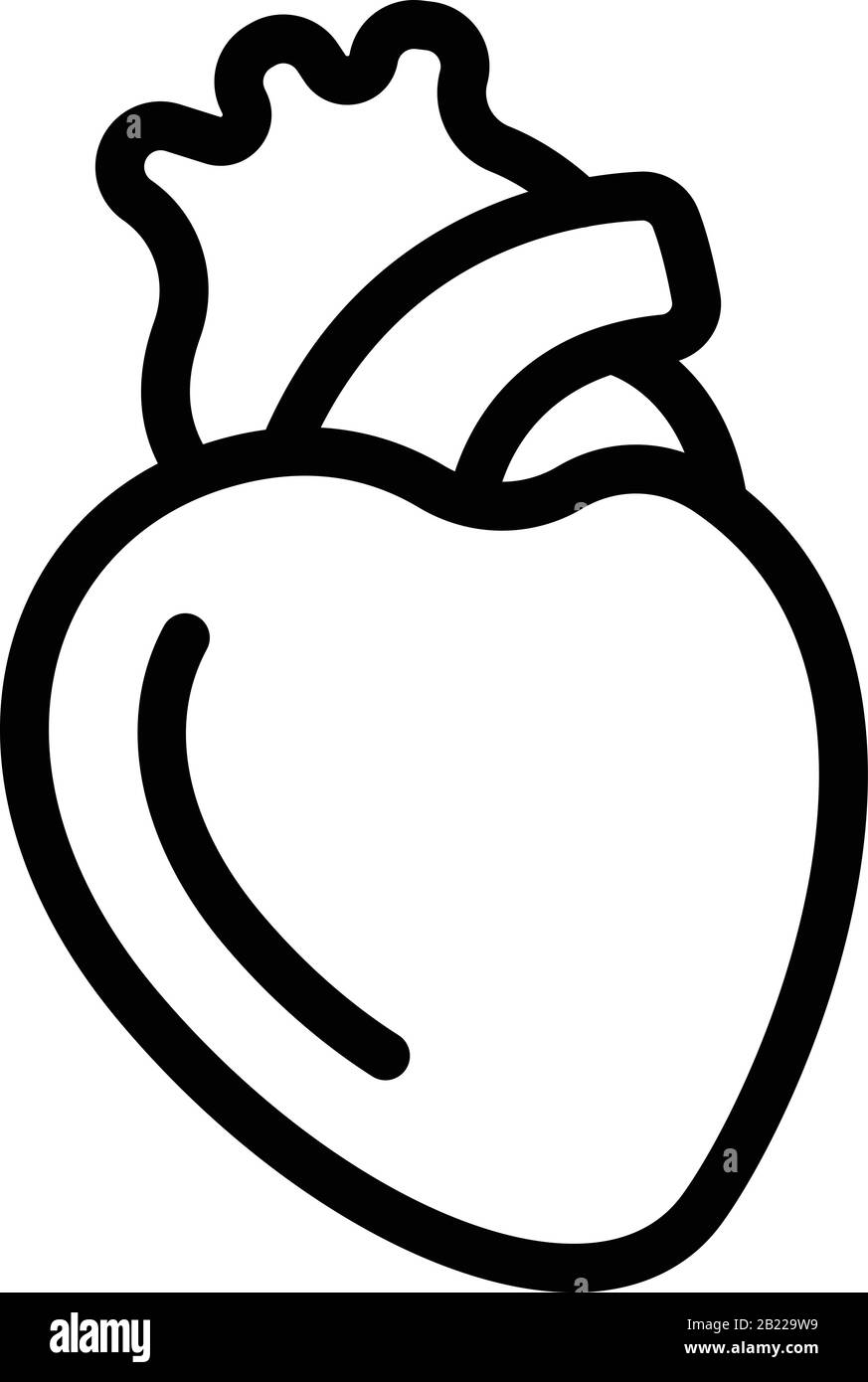 Cardiac human heart icon, outline style Stock Vector Image & Art - Alamy