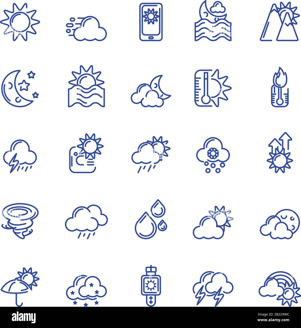 sun and weather concept of icons set over white background, colorful ...
