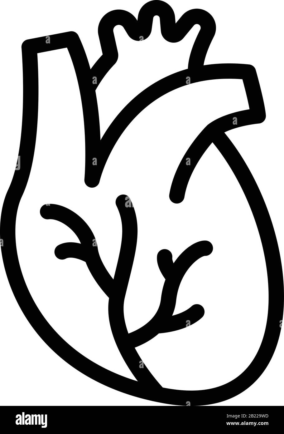 Healthcare human heart icon, outline style Stock Vector Image & Art - Alamy