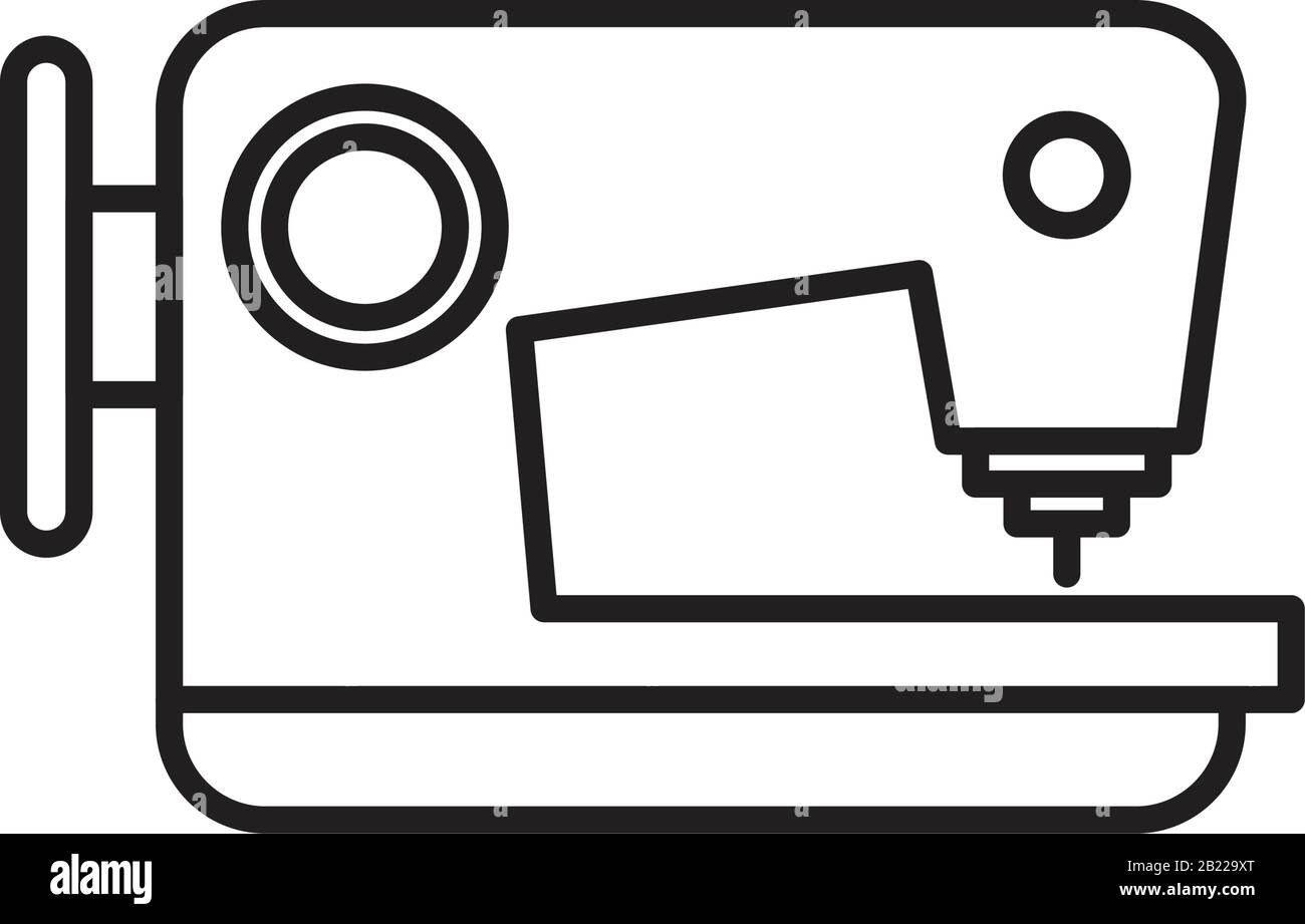 Sewing machine Icon template black color editable. Sewing machine Icon ...