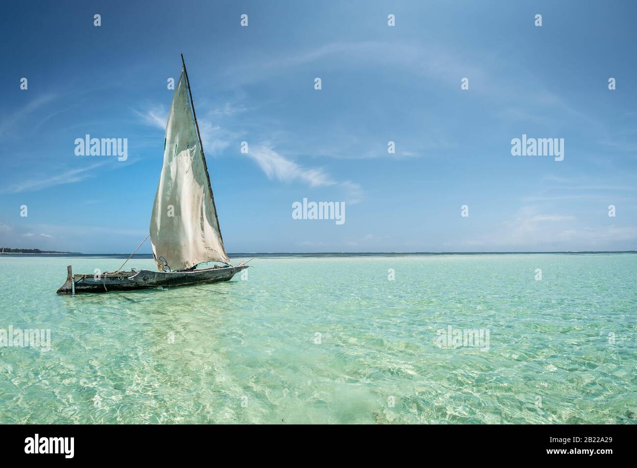 travelling Africa Kenya and Zanzibar seascape with crystal clear ...