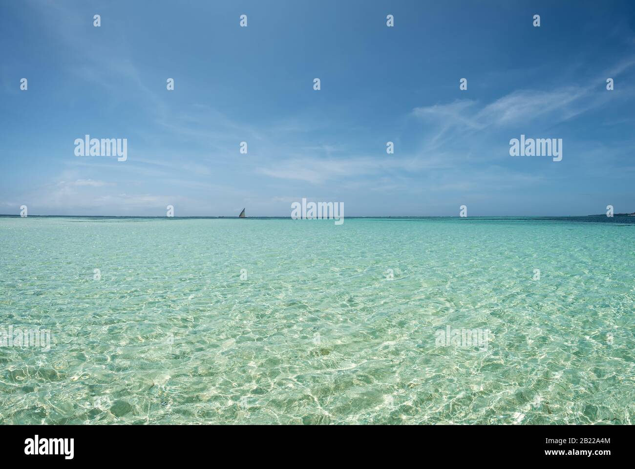 travelling Africa Kenya and Zanzibar seascape with crystal clear ...