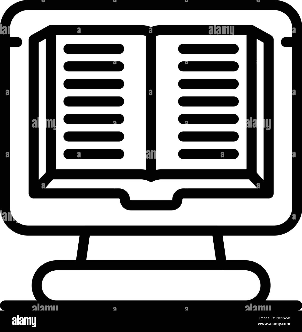 Book on monitor icon, outline style Stock Vector Image & Art - Alamy