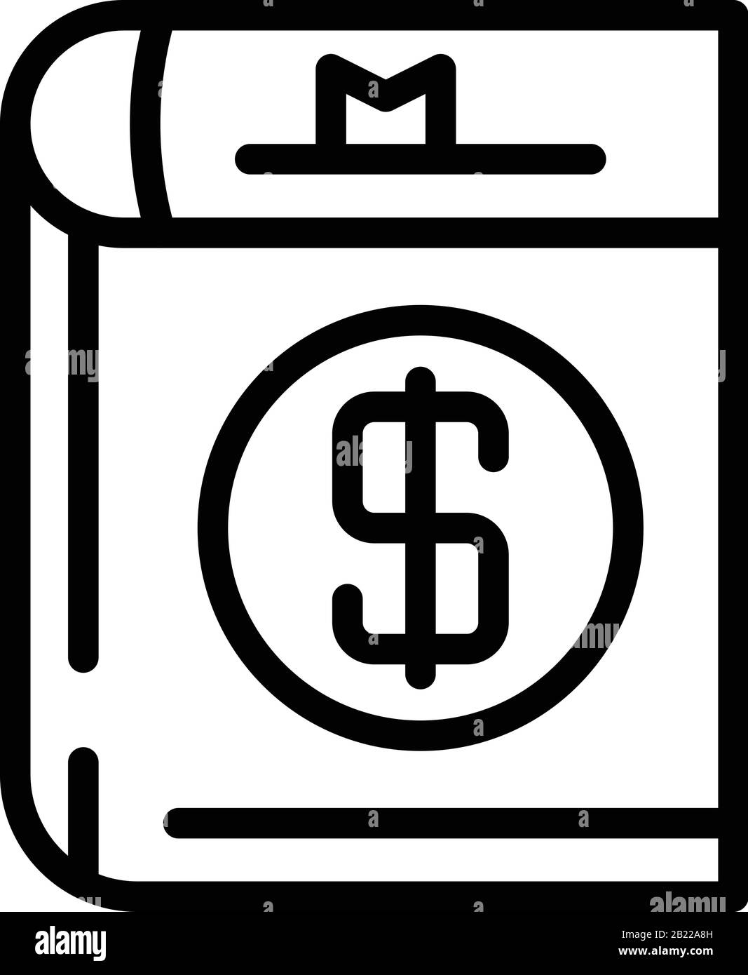 Book with a dollar sign icon, outline style Stock Vector Image & Art ...
