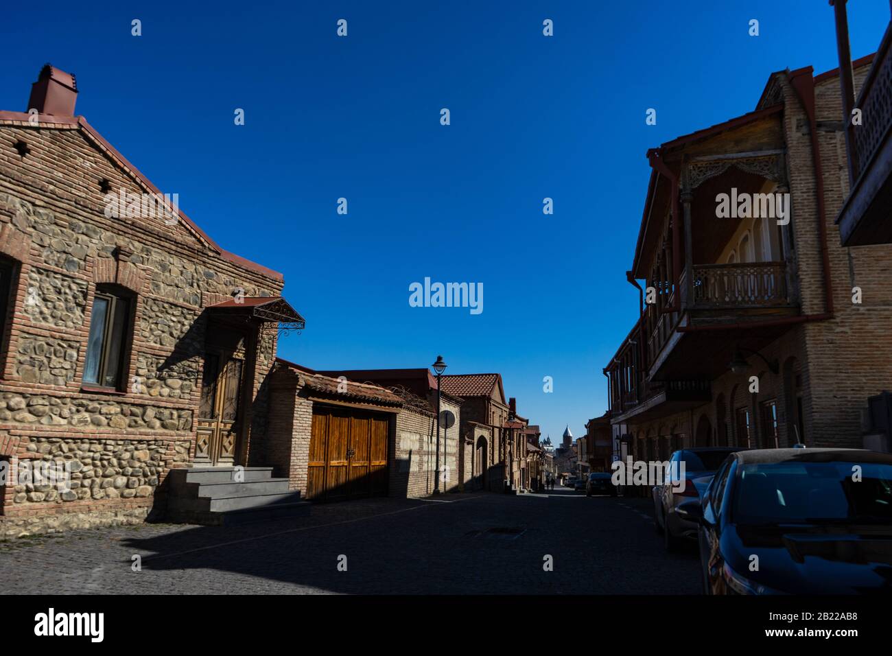 26 FEBRUARY 2020, TELAVI, GEORGIA: Old central historical part of ...