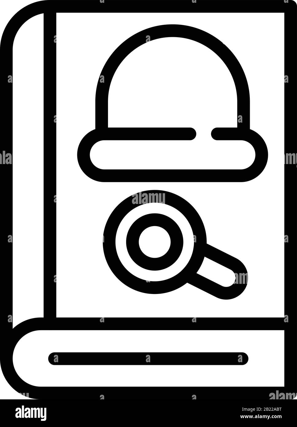 Open book detective magnifying glass Cut Out Stock Images & Pictures ...