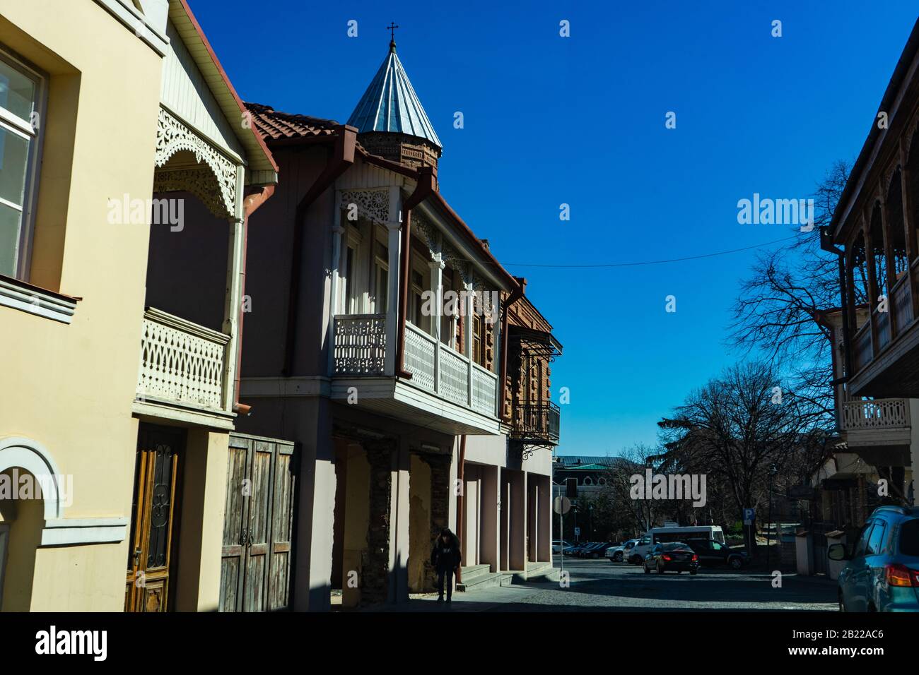26 FEBRUARY 2020, TELAVI, GEORGIA: Old central historical part of ...