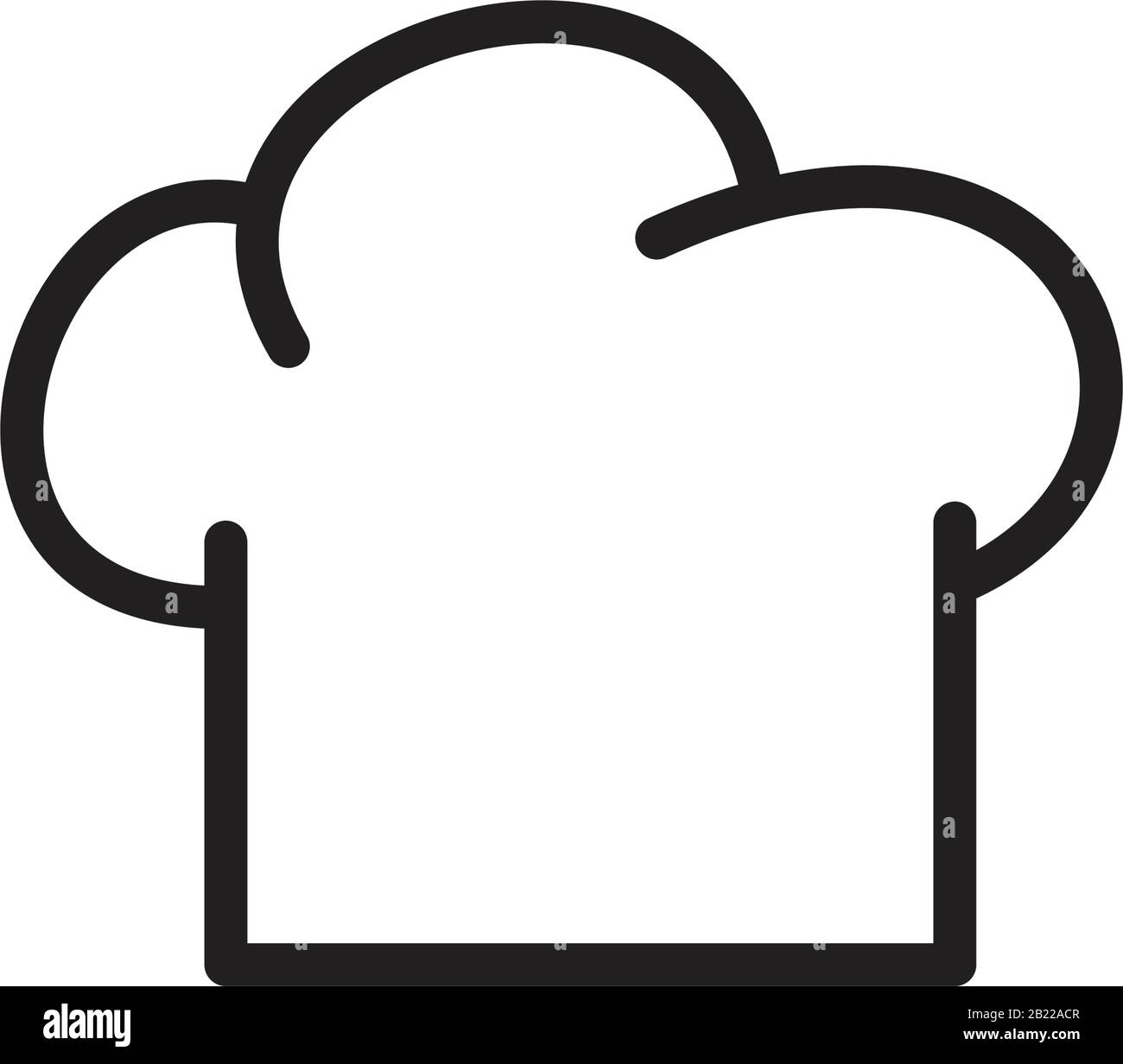 Chef hat Icon template black color editable. Chef hat Icon symbol Flat ...