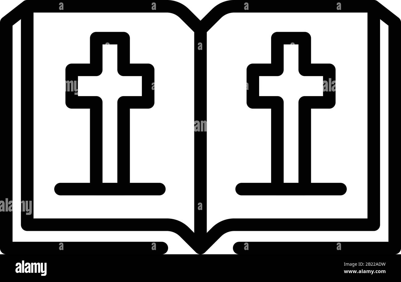 Bible icon, outline style Stock Vector Image & Art - Alamy