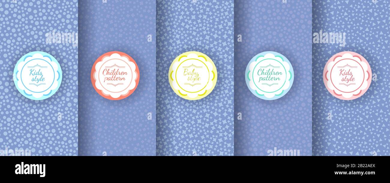 Kids colorful seamless pattern. Cute Baby design Stock Vector Image ...