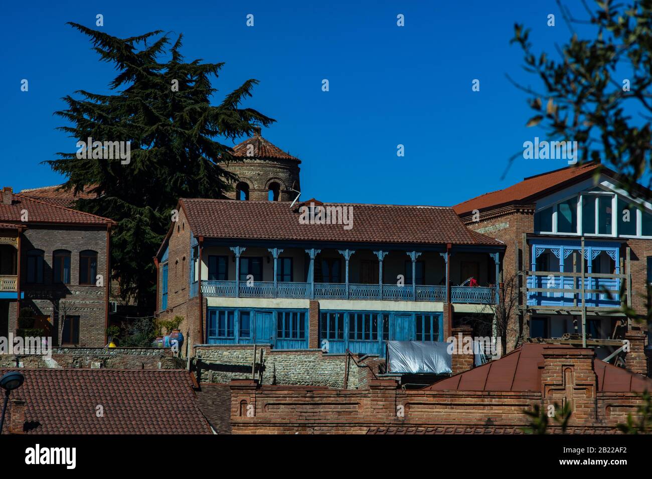 26 FEBRUARY 2020, TELAVI, GEORGIA: Old central historical part of ...