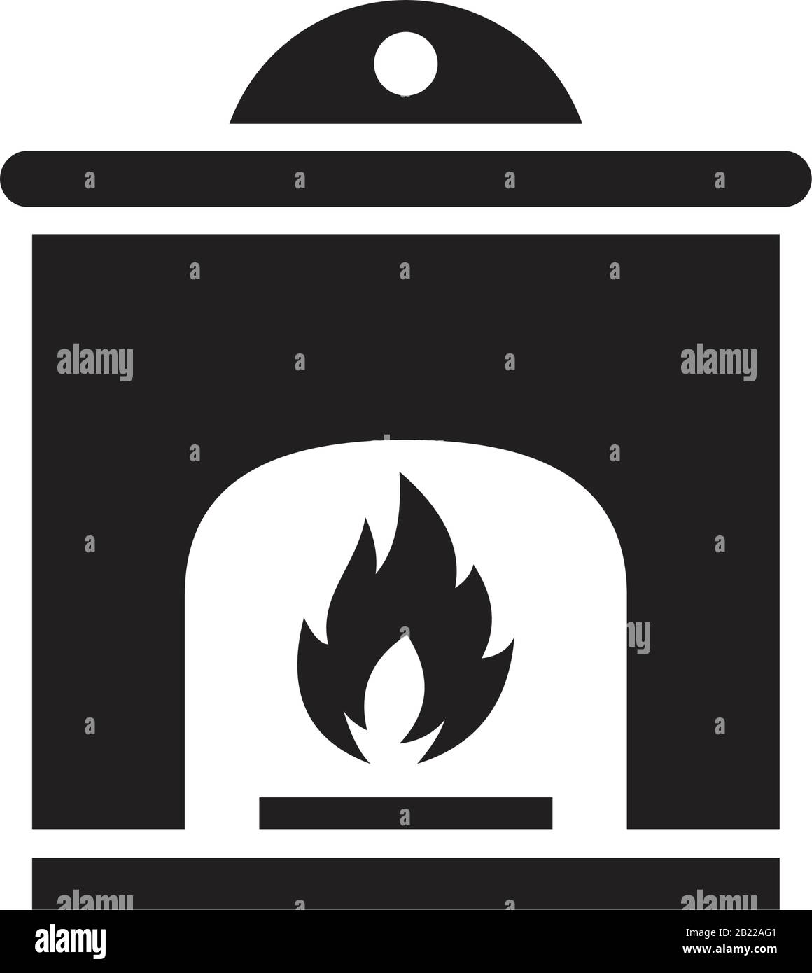 Christmas fireplace Icon template black color editable. Christmas ...