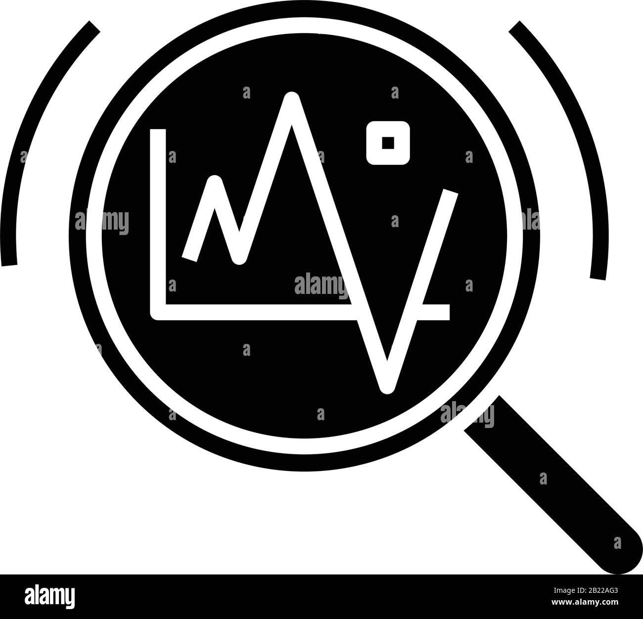 Diagram changing black icon, concept illustration, vector flat symbol ...