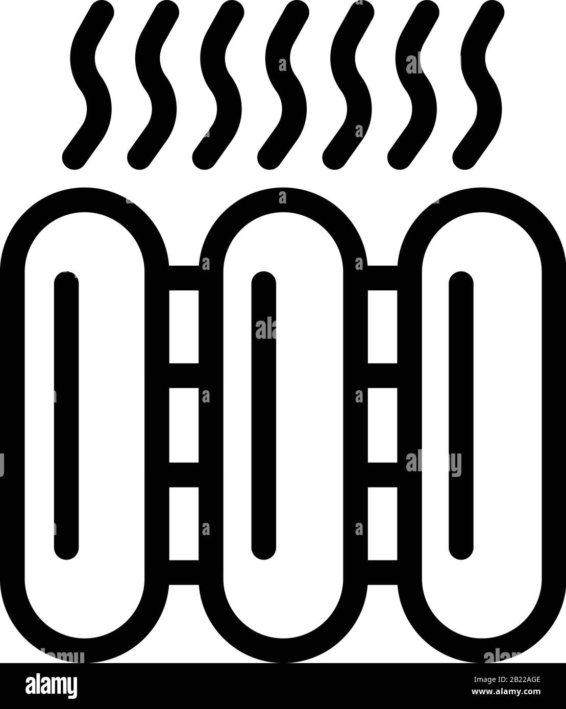 Heating batteries icon, outline style Stock Vector Image & Art - Alamy