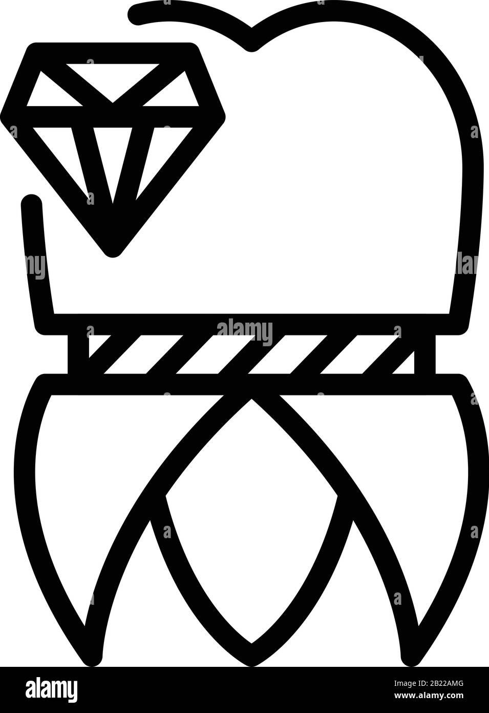 Diamond tooth implant icon, outline style Stock Vector Image & Art - Alamy