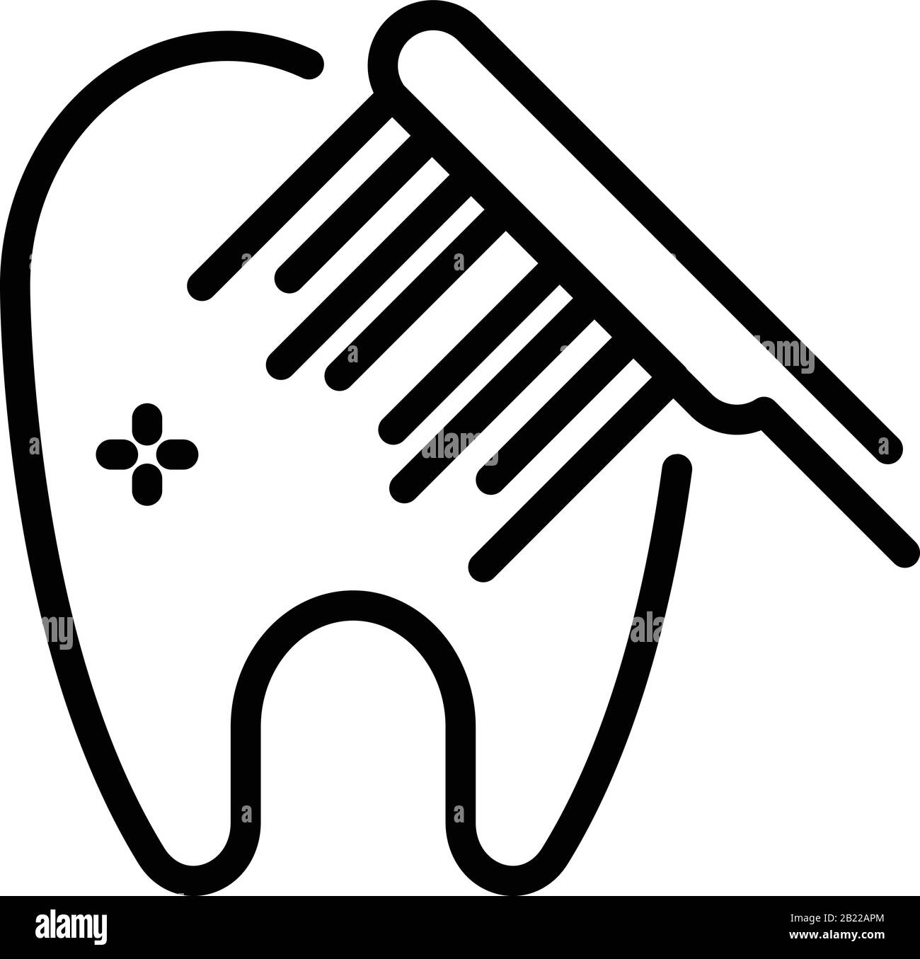 Toothbrush brushing tooth icon, outline style Stock Vector Image & Art ...