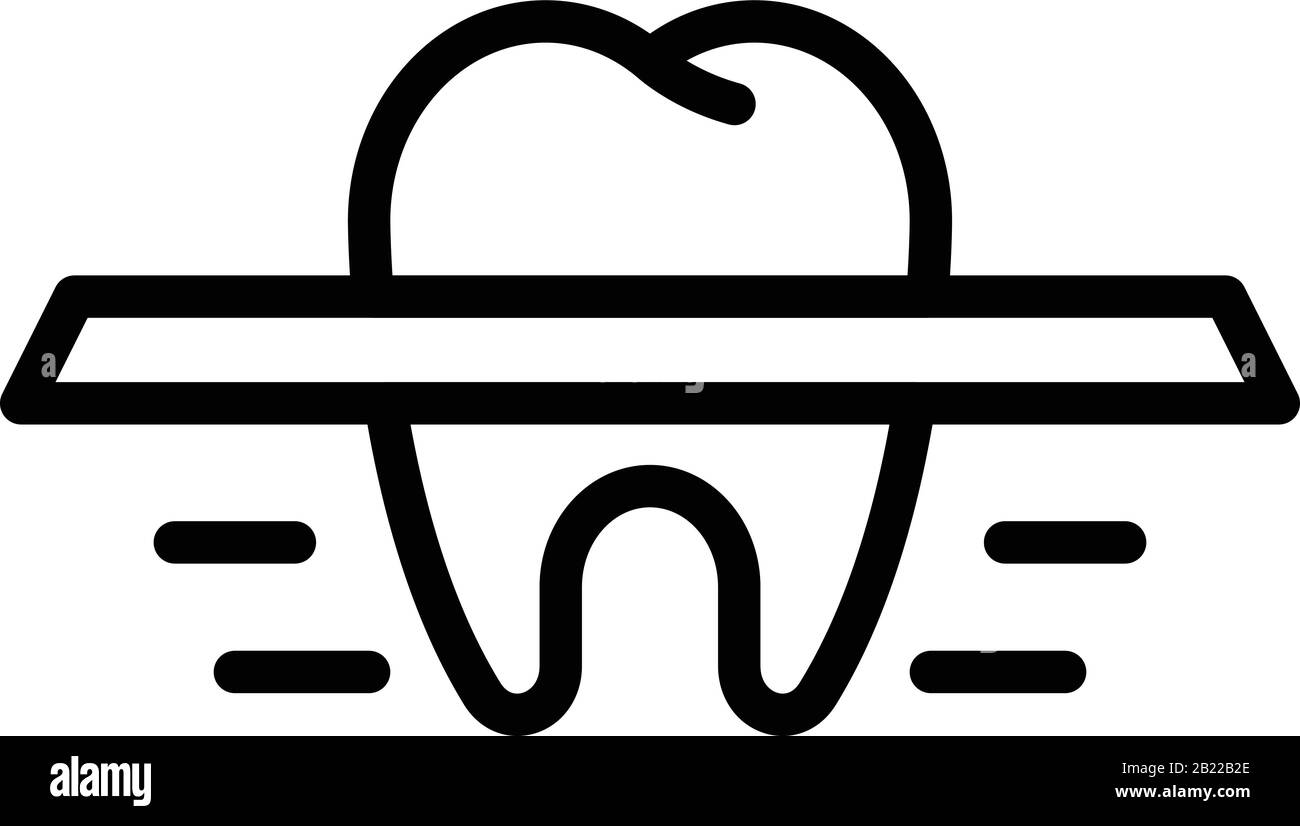 Tooth root icon, outline style Stock Vector Image & Art - Alamy