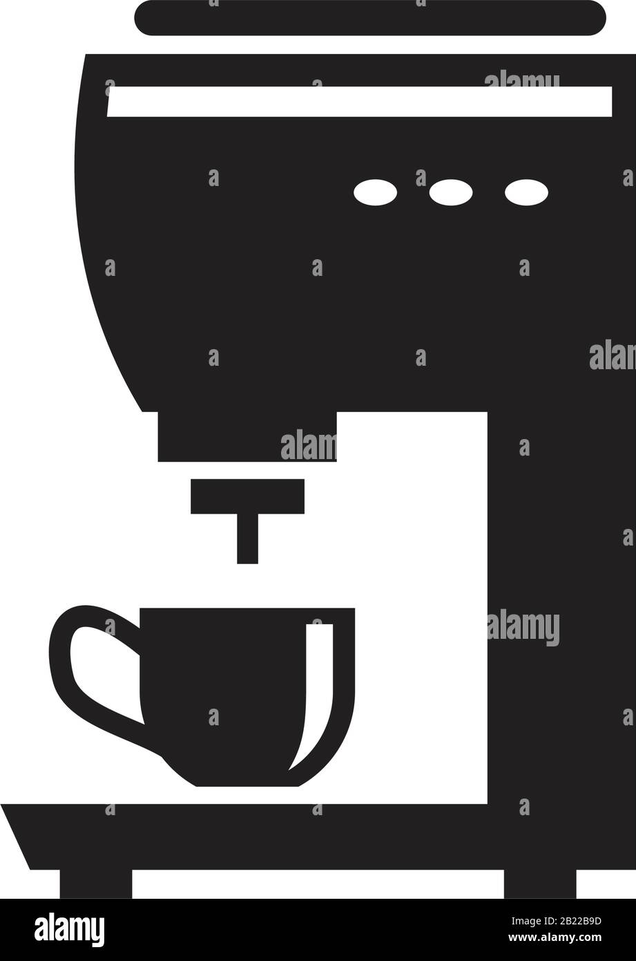 Coffee machine Icon template black color editable. Coffee machine Icon ...